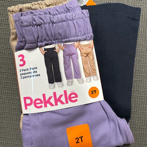 Pekkle | Bottoms | Pekkle 3pack Toddler Pants Purple Tan And Black ...